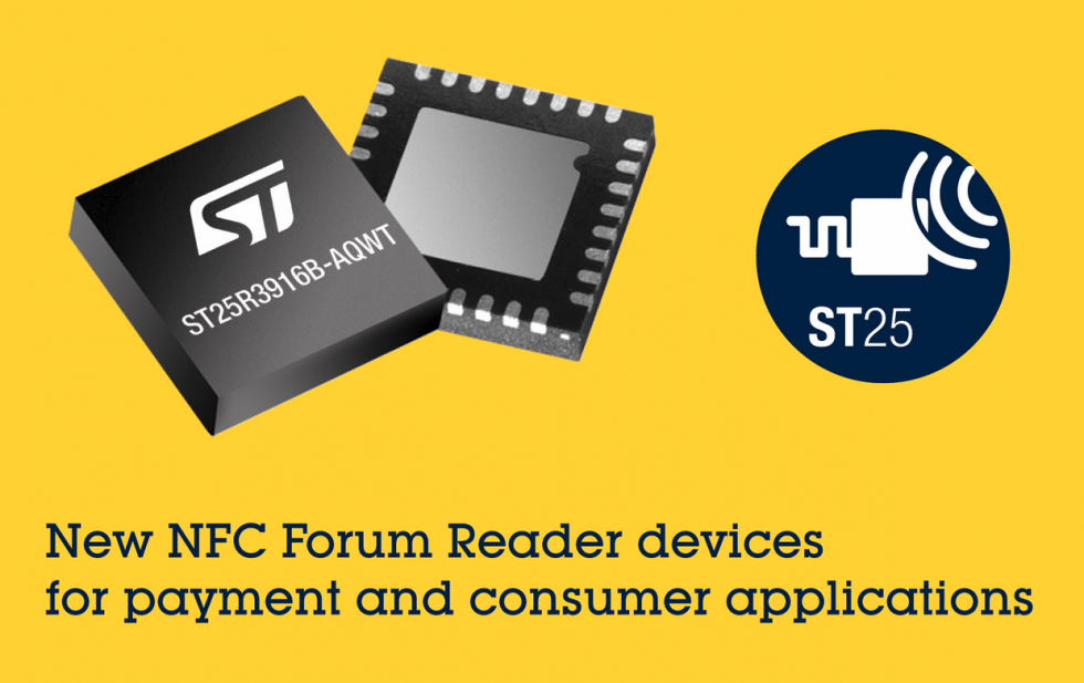 STMicroelectronics’ newest NFC readers accelerate payment and consumer application designs ...